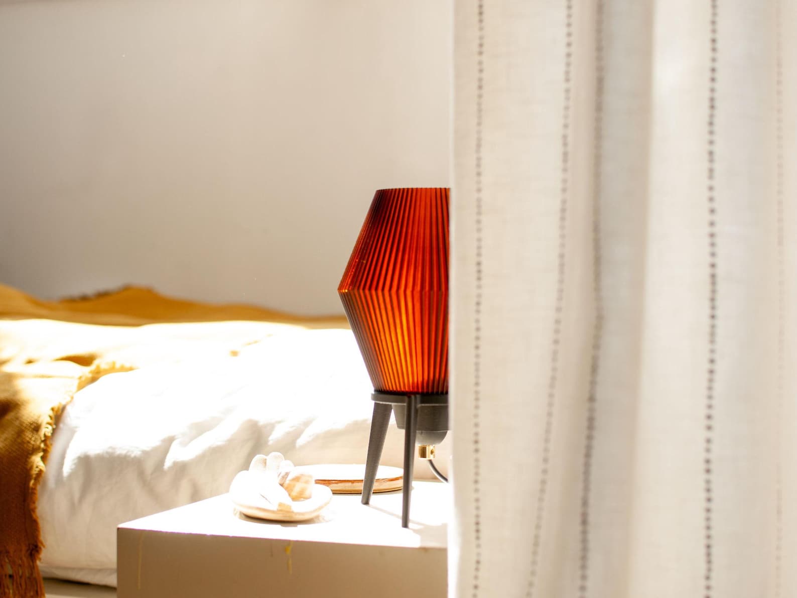 KERO - Space Age Table Lamp | Warm Amber Light | Recycled Plastic ...