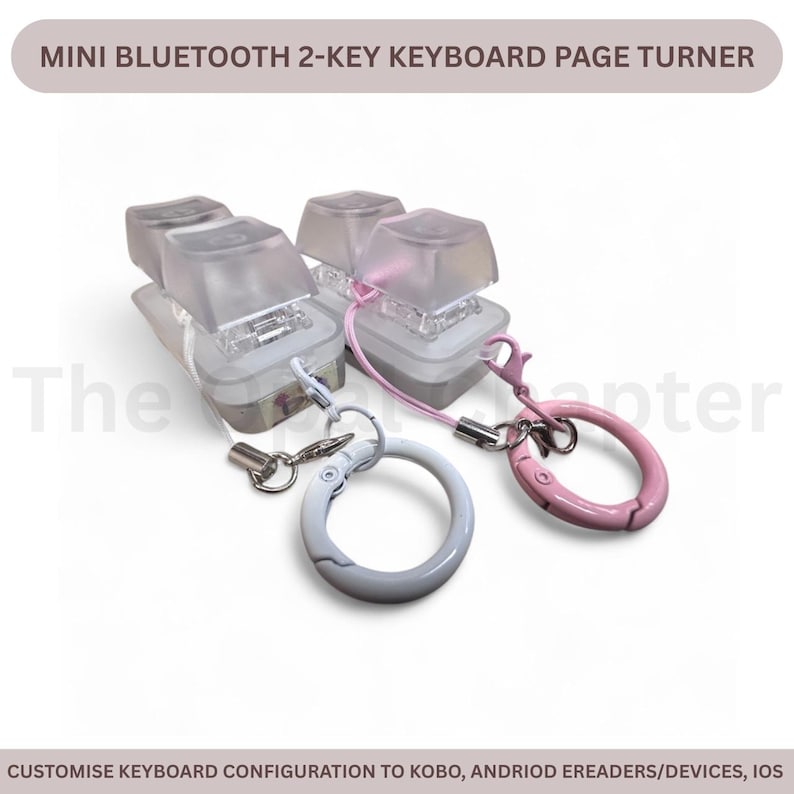 Mini Bluetooth 2-key Keyboard Page Turner - Wireless for Ereader (kobo ...