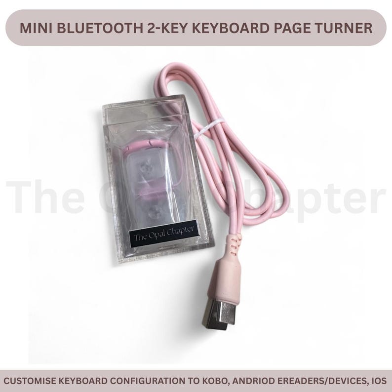 Mini Bluetooth 2-key Keyboard Page Turner - Wireless for Ereader (kobo ...