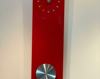 Red Wall Clock | Etsy