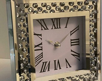 Square Glass Clock | Etsy