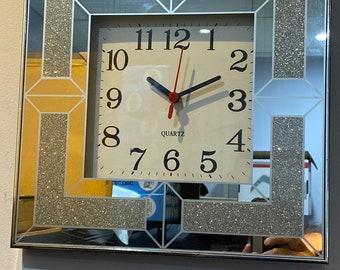 Square Glass Clock | Etsy