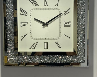 Square Glass Clock | Etsy