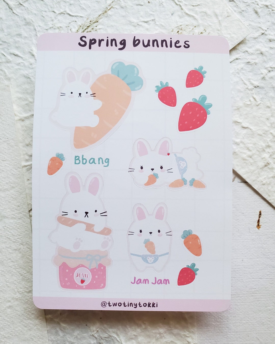 Bunny Planner Journal Sticker Sheet, Year of the Rabbit, Sticker Sheet ...