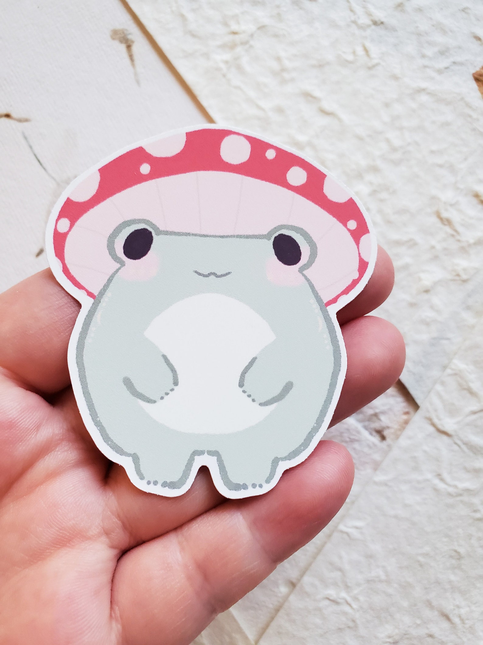 Frog Mushroom Sticker Frog Mushroom Vinyl Weatherproof | Etsy