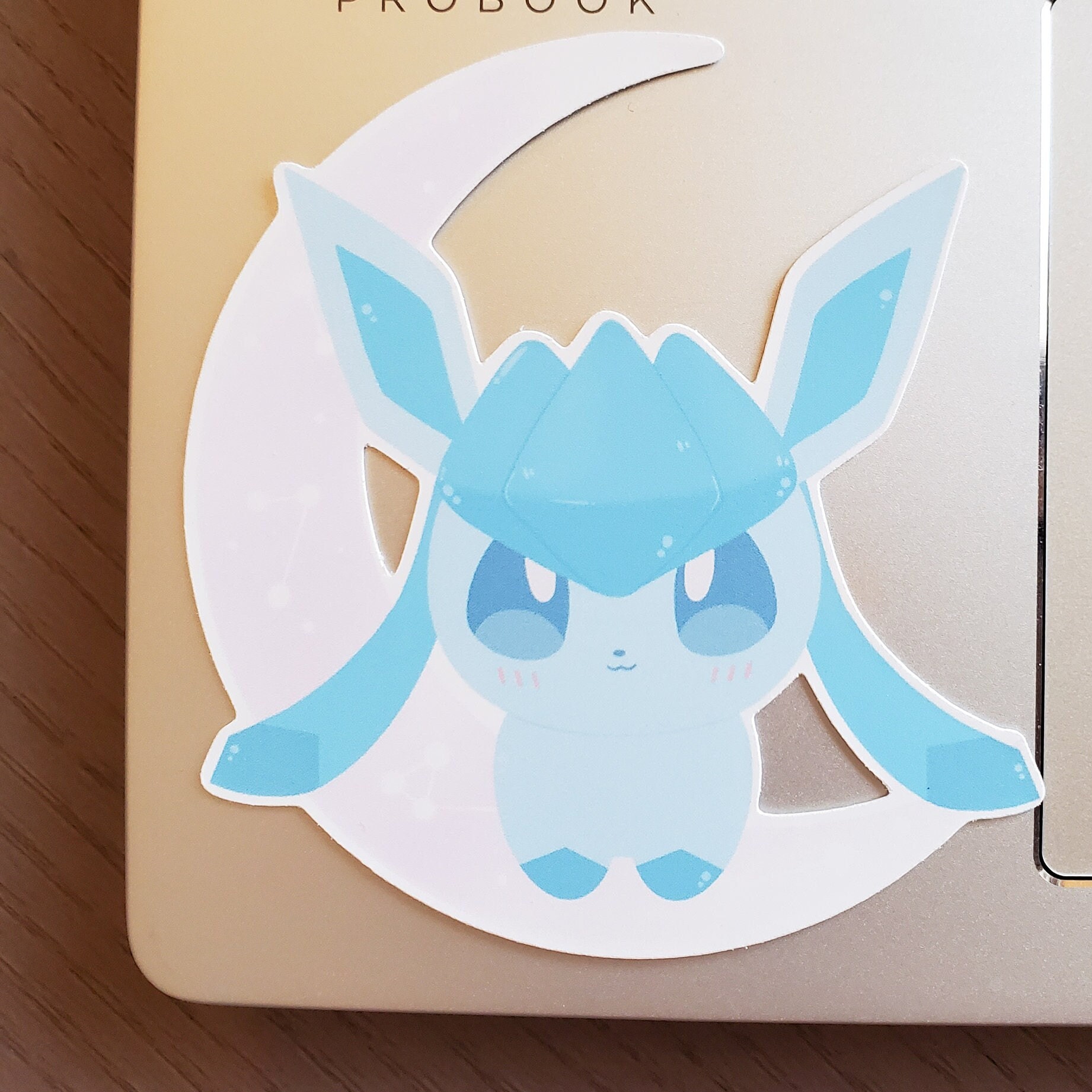 Glaceon Moon Vinyl Sticker Video Game Stickers Laptop - Etsy