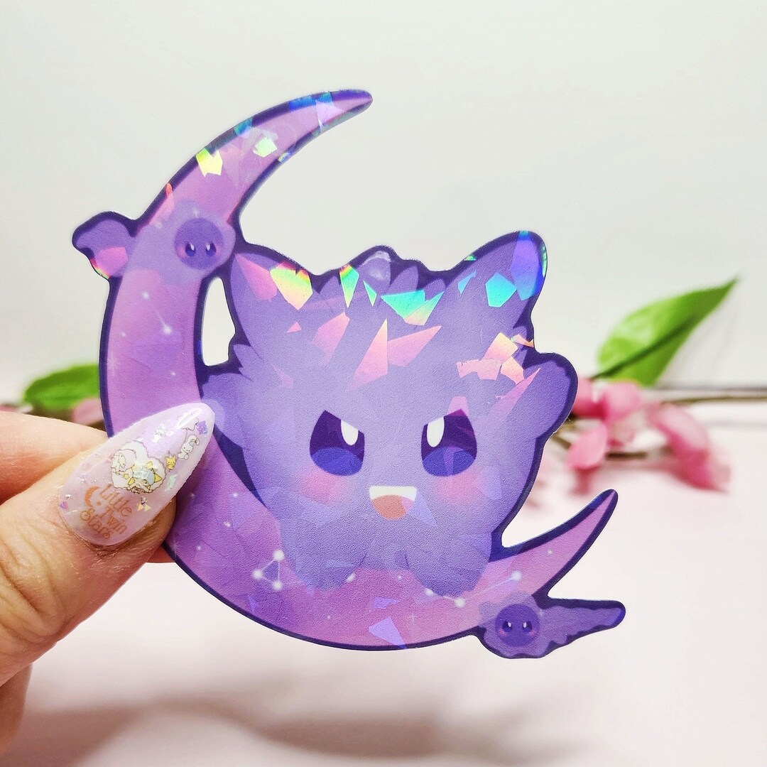3 X 3 Gengar Sticker Video Game Stickers | Holographic Gengar Sticker ...