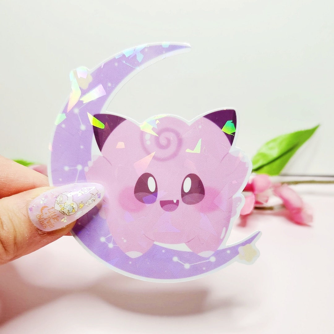 Clefairy Sticker, Kawaii Weatherproof Vinyl Decal - Etsy