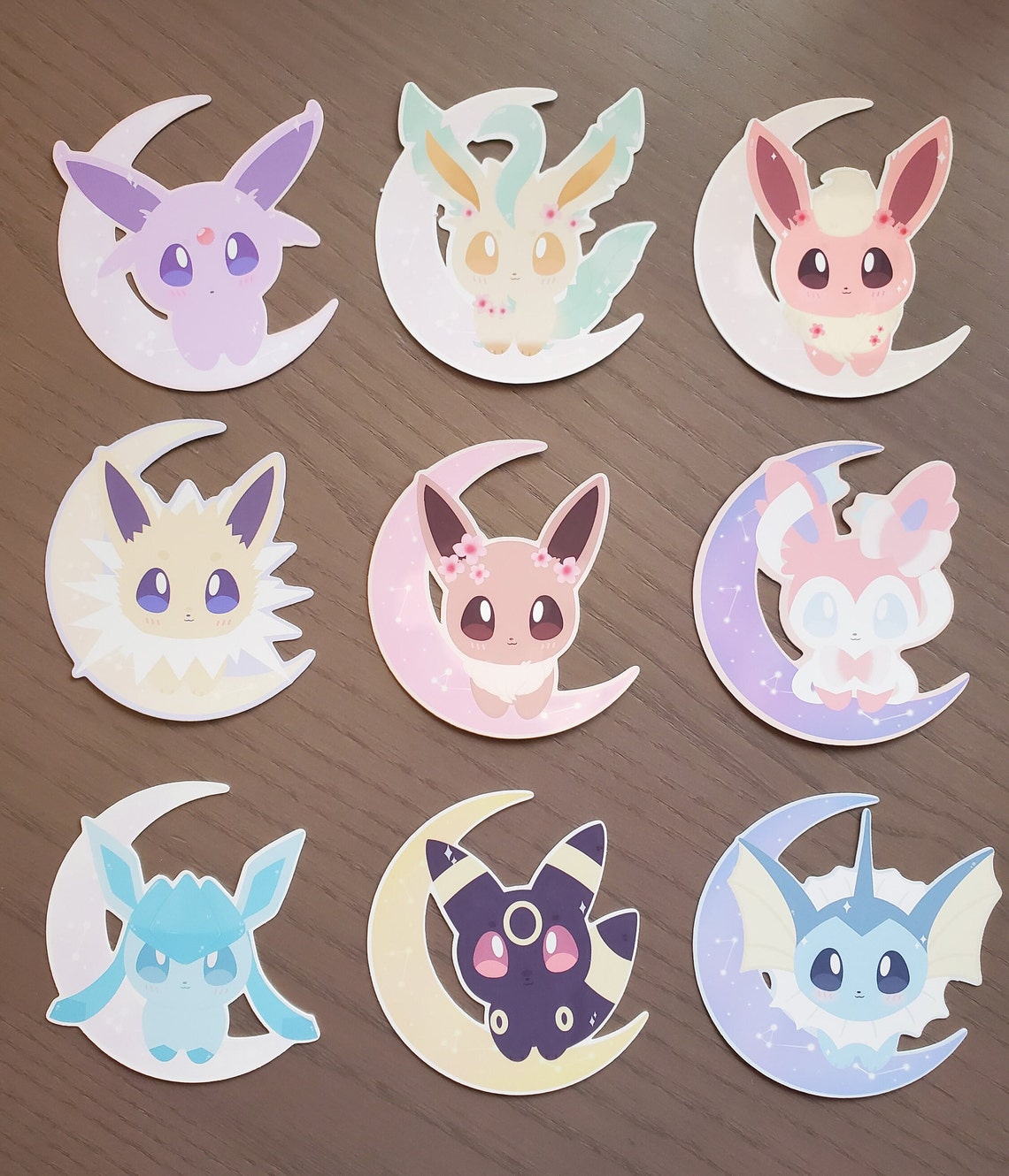 3 Eeveelutions Stickers Eeveelution Pokemon Vinyl - Etsy