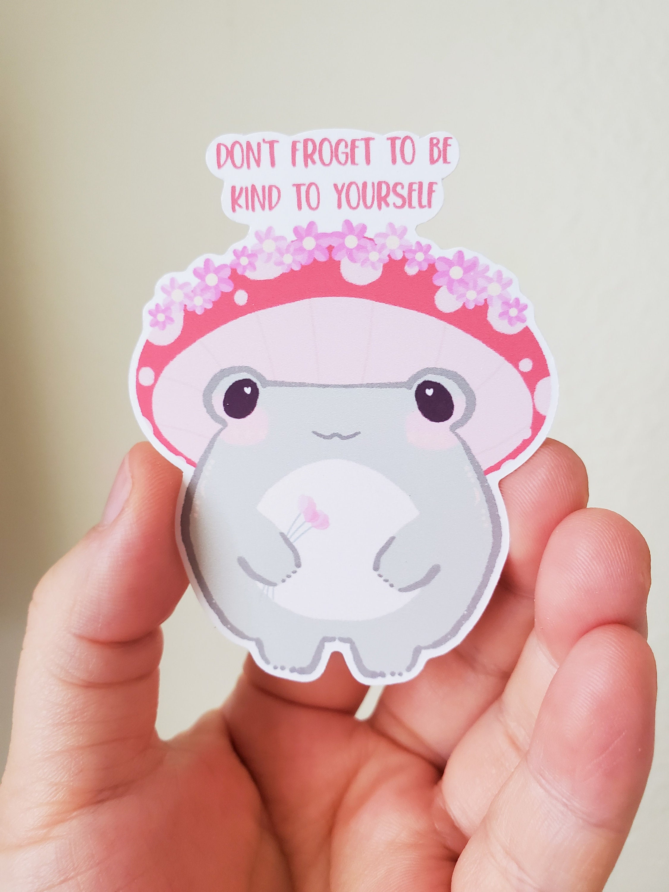 Frog Waterproof Vinyl Decal Sticker Cute Frog Meme Sticker - Etsy