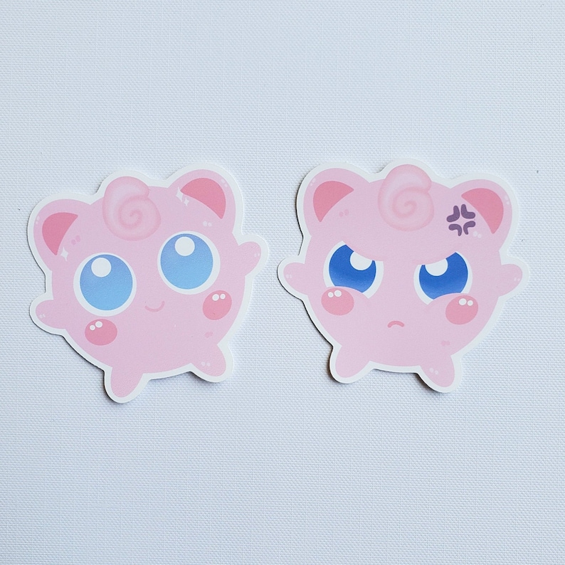 3 Jigglypuff Chibi Vinyl Decal Pokemon Sticker Laptop - Etsy