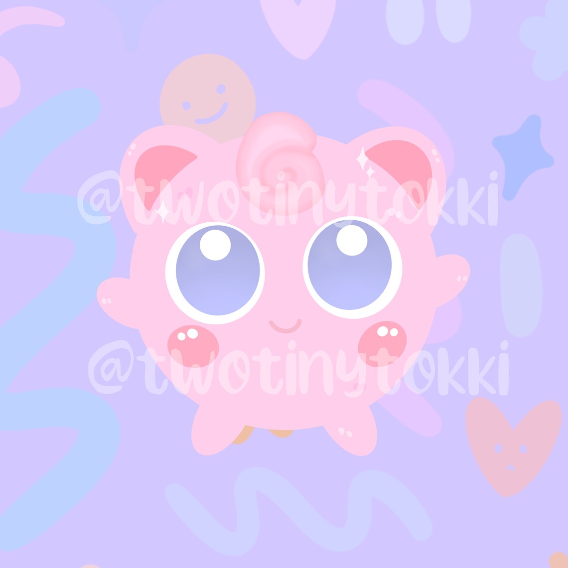 Cute Jigglypuff 5x 5 Art Print Kawaii Pokemon Art Pokemon - Etsy