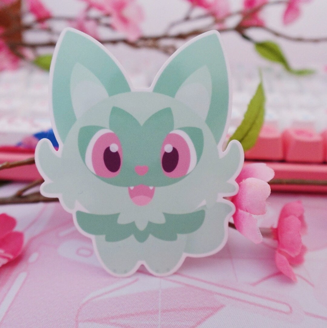 Sprigatito 3 Vinyl Sticker Pokémon Stickers Cute Laptop Decal Gen 9 ...