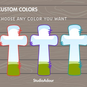 Design Your Own Doodle Cross on Canva, Religious Cross Canva Template ...