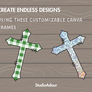 Design Your Own Doodle Cross on Canva, Religious Cross Canva Template ...