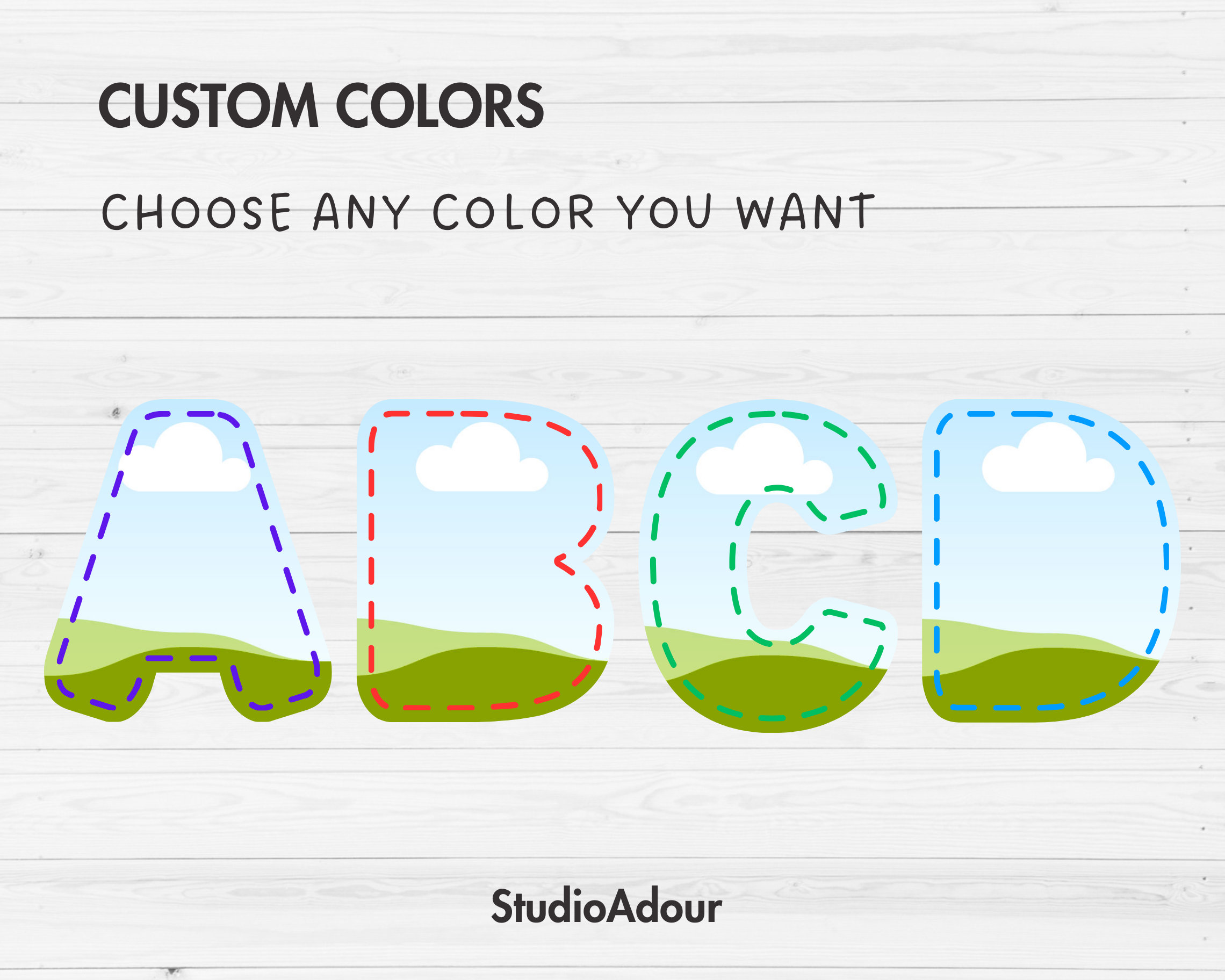 Design Your Own Stitch Letters & Numbers on Canva, Doodle Letters ...