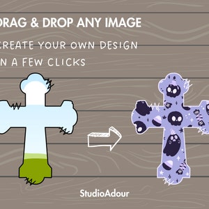 Design Your Own Doodle Cross on Canva, Religious Cross Canva Template ...
