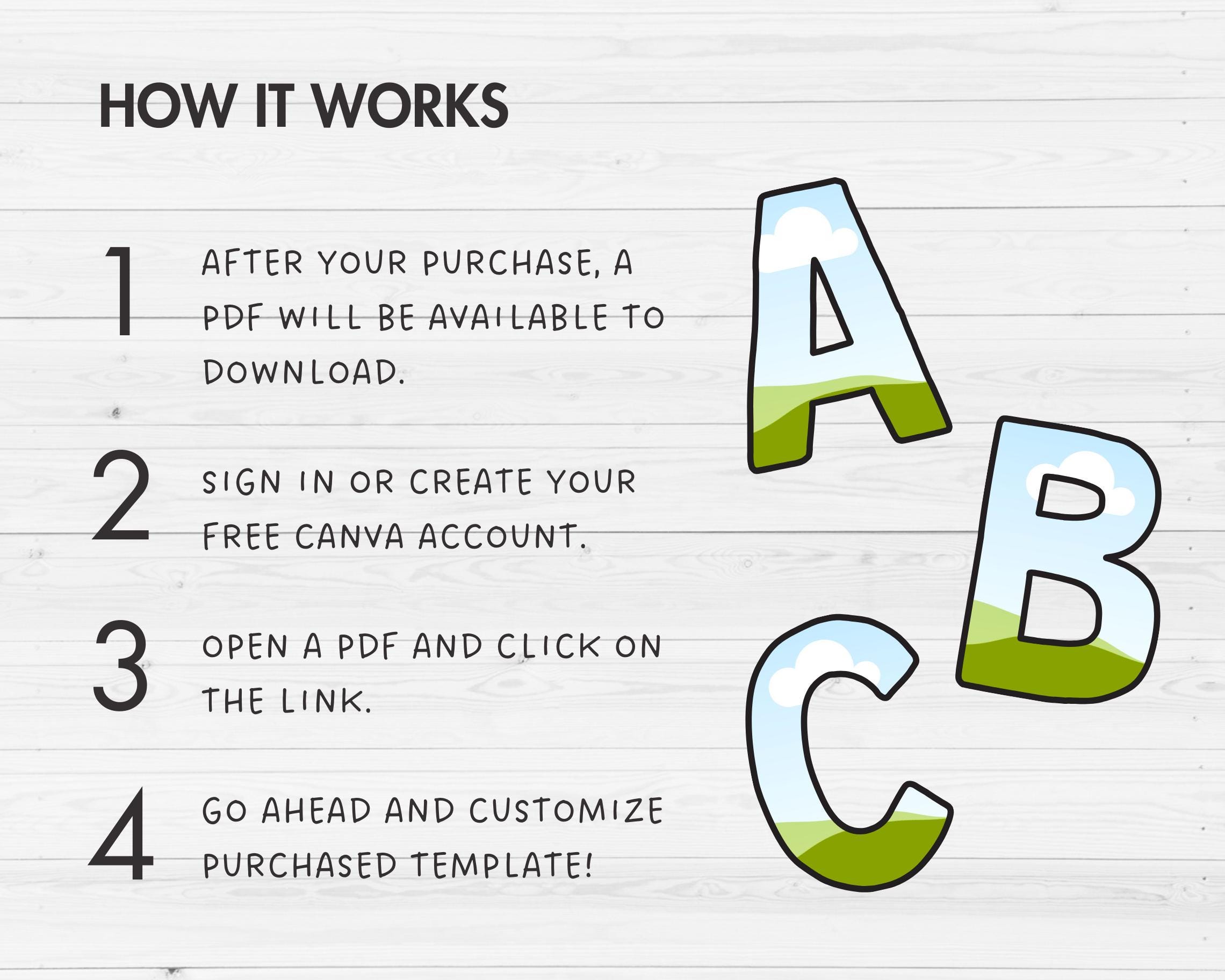 Editable Canva Alphabet Template, Doodle Letters Canva, Uppercase ...