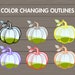 Pumpkins Canva Frames, Drag and Drop Canva Templates, Fall Halloween ...
