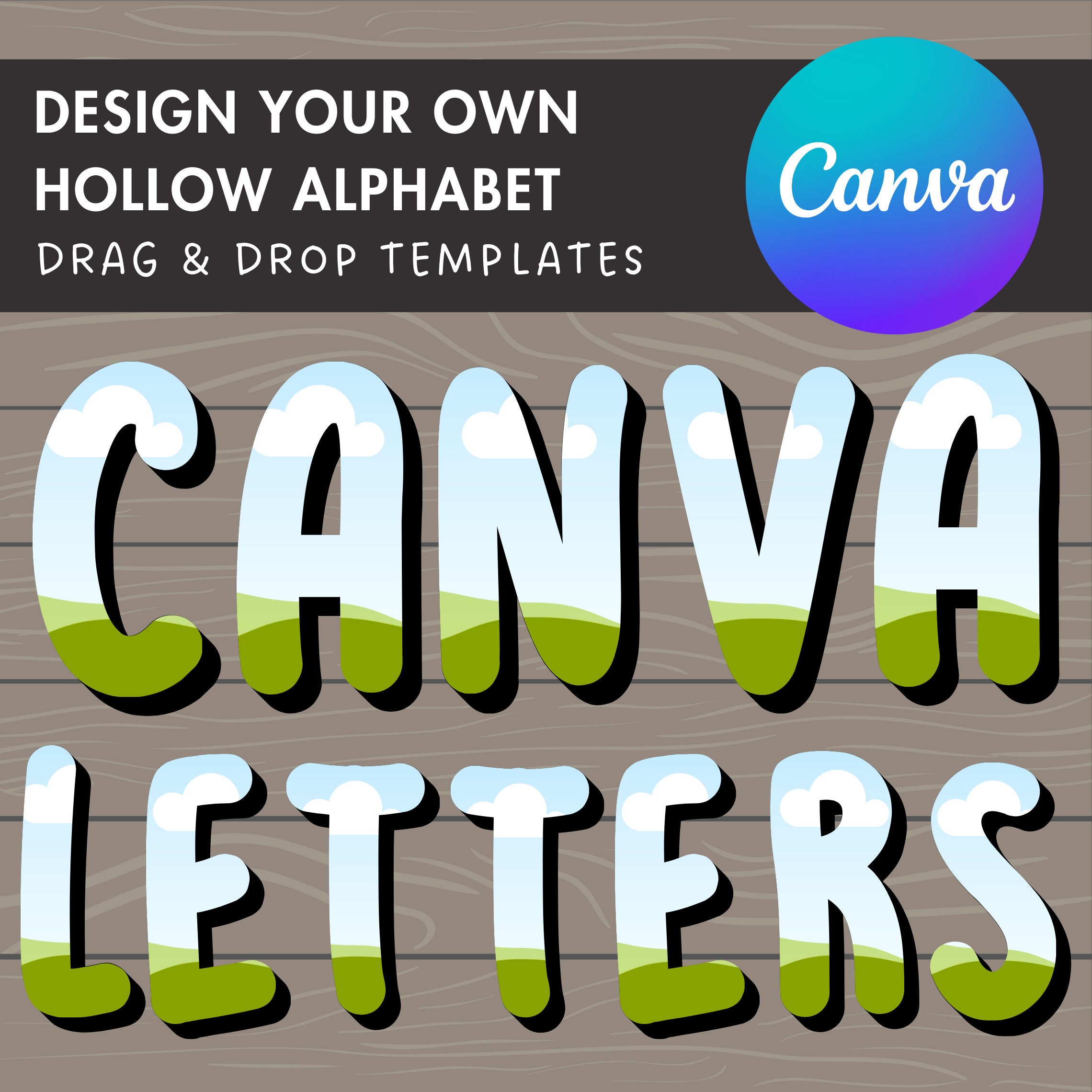 Design Your Own Doodle Letters on Canva, Outline Alphabet Canva ...
