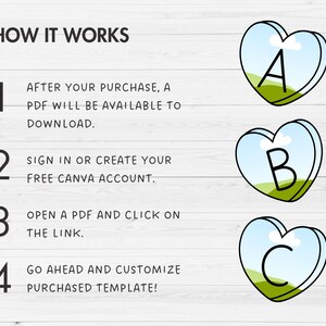 Design Your Own Heart Letters on Canva, Heart Alphabet Canva Template ...