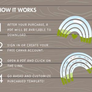 Design Your Own Boho Rainbow on Canva, Rainbow Canva Template, Editable ...