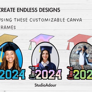 Design Your Own Graduation Paddle Canva Frames, Editable Canva Template ...