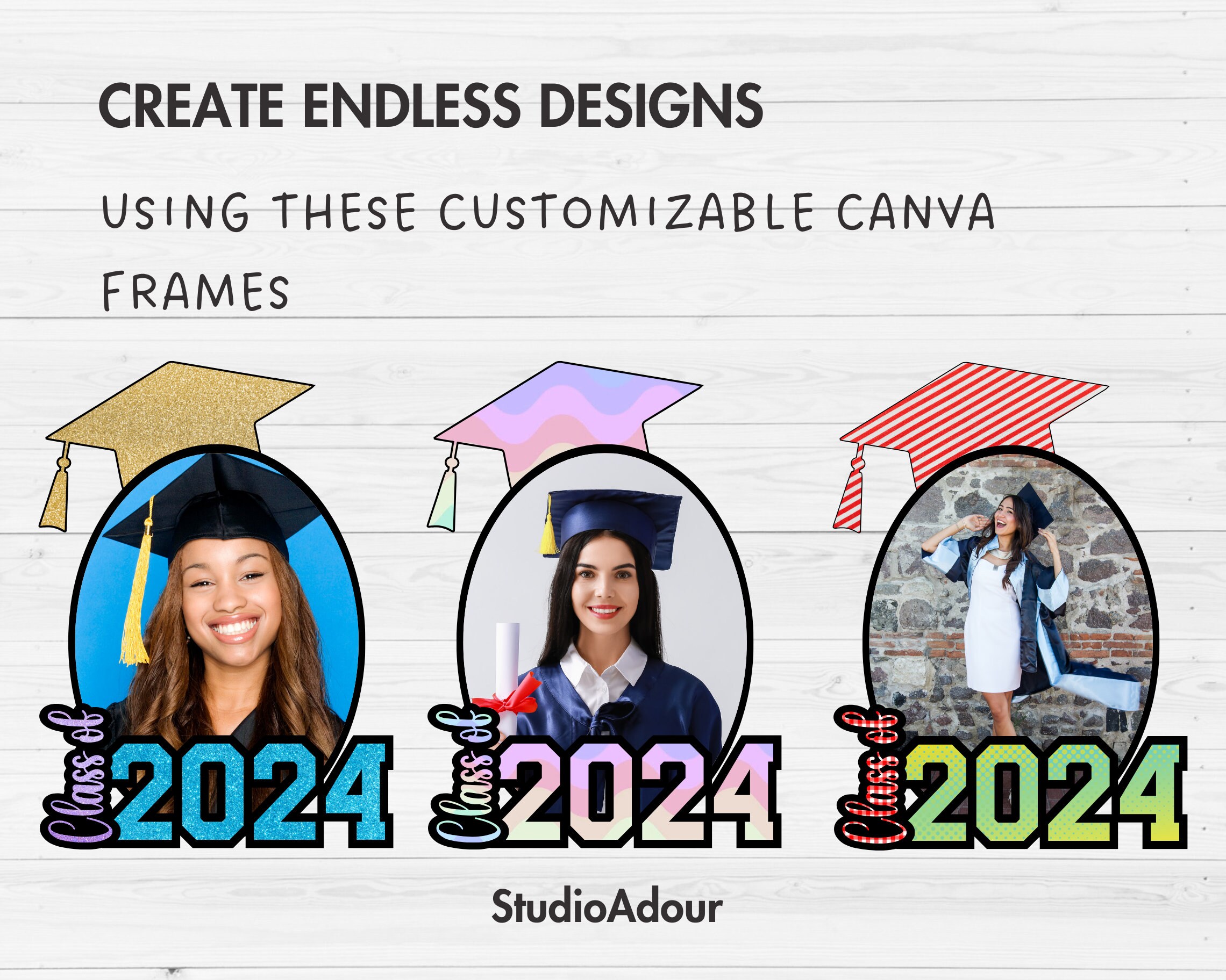 Design Your Own Graduation Paddle Canva Frames, Editable Canva Template ...