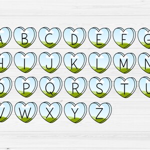 Design Your Own Heart Letters on Canva, Heart Alphabet Canva Template ...