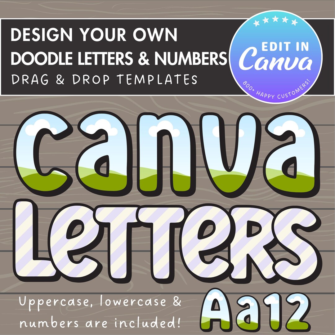 Design Your Own Doodle Letters on Canva, Doodle Alphabet Canva, Drag ...