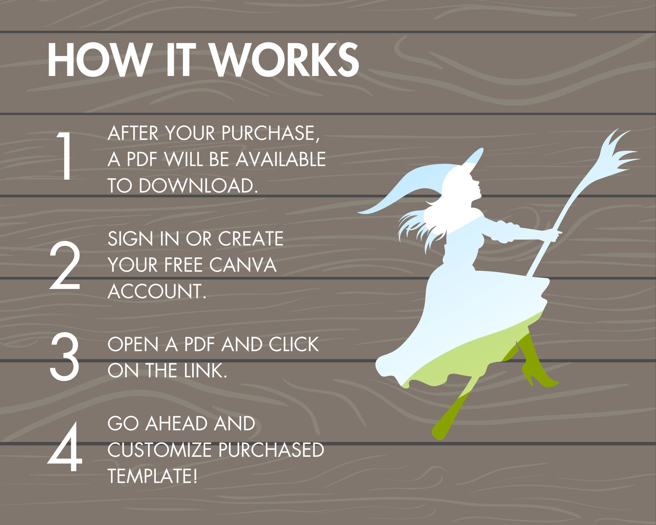 Design Your Own Witch Canva Frames, Halloween Witch Templates, Drag and ...