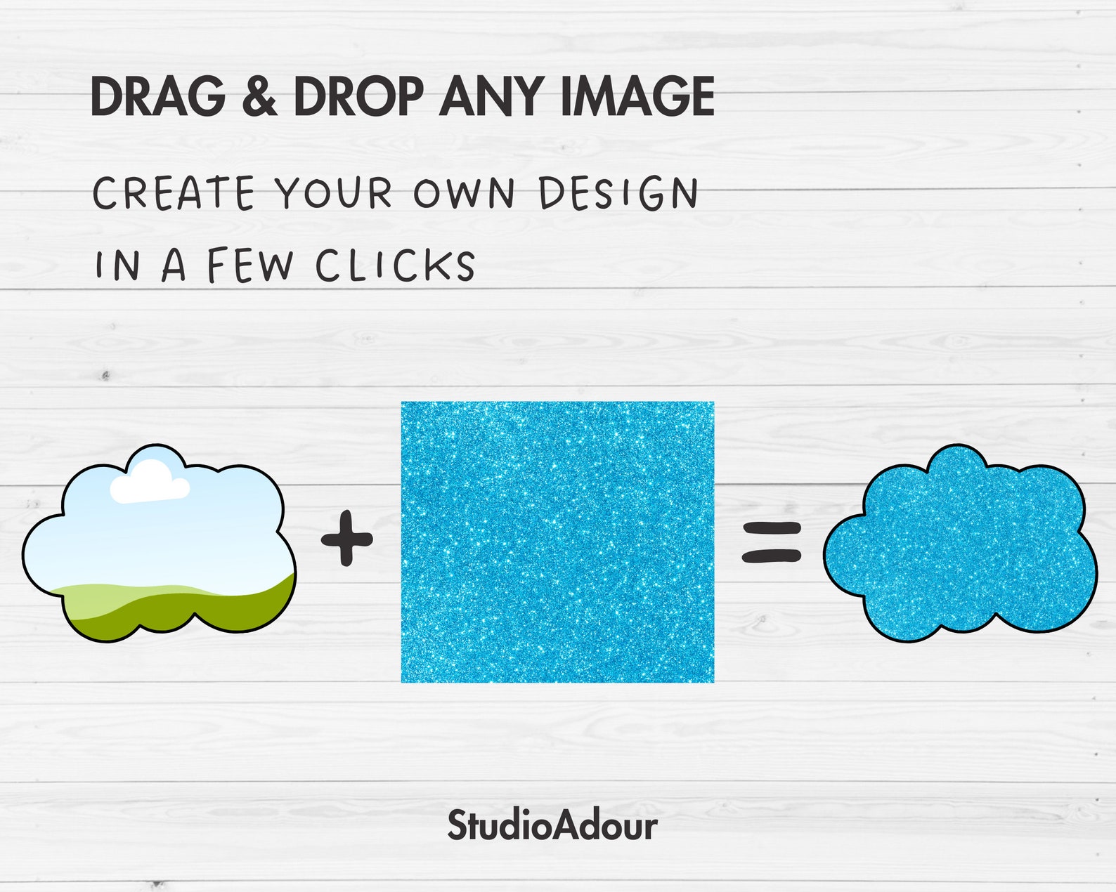 Design Your Own Clouds Canva Frames, Cloud Canva Templates, Drag and ...