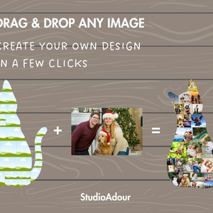 Design Your Own Cat Photo Collage Canva, Canva Frames Bundle, Drag and ...