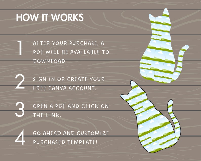 Design Your Own Cat Photo Collage Canva, Canva Frames Bundle, Drag and ...