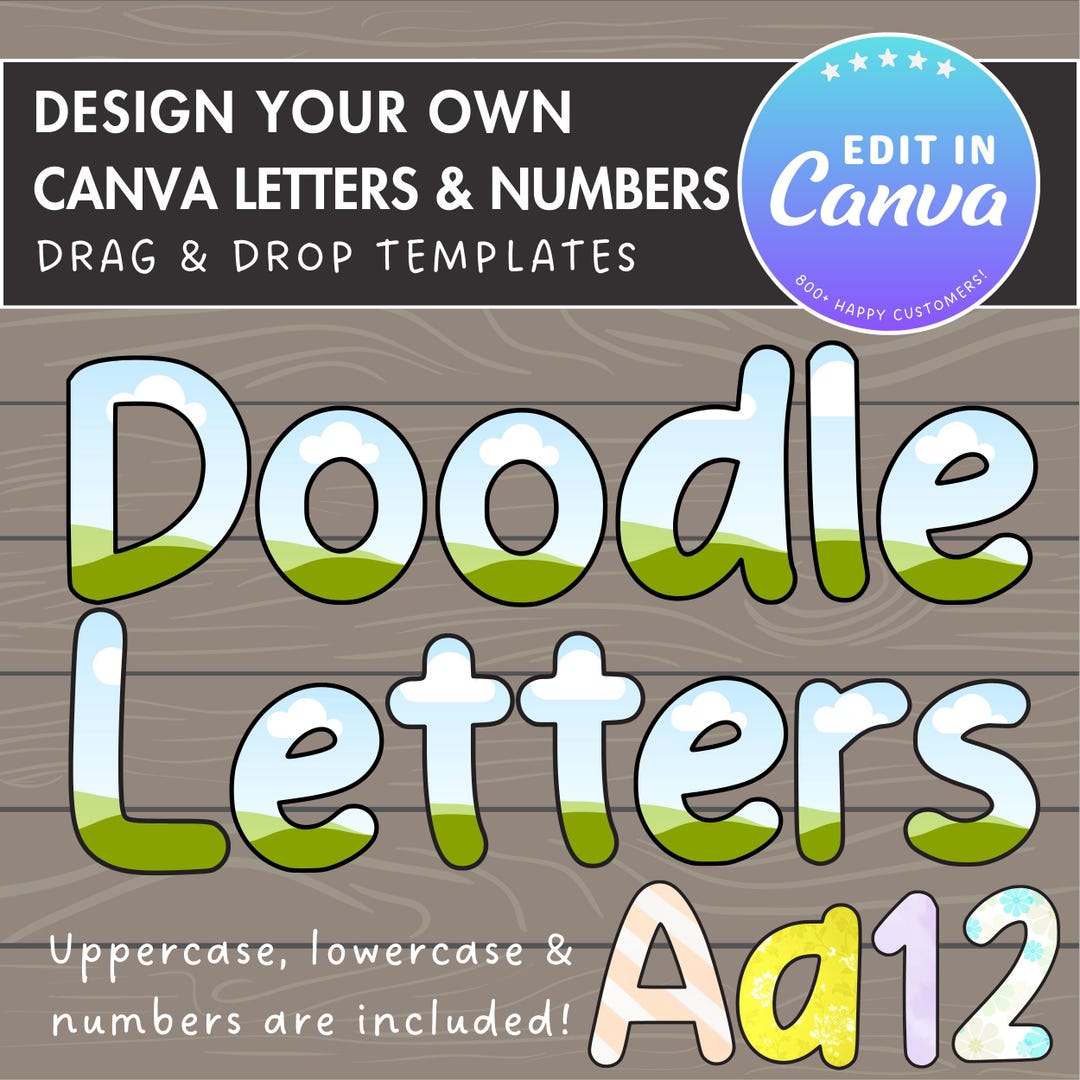 Design Your Own Doodle Letters on Canva, DIY Doodle Alphabet Canva ...