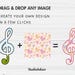 Design Your Own Music Notes Canva Frame, Editable Music Symbol Canva ...