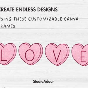 Design Your Own Heart Letters on Canva, Heart Alphabet Canva Template ...