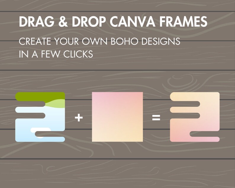 Design Your Own Abstract Shapes on Canva, Boho Canva Templates, Mid ...