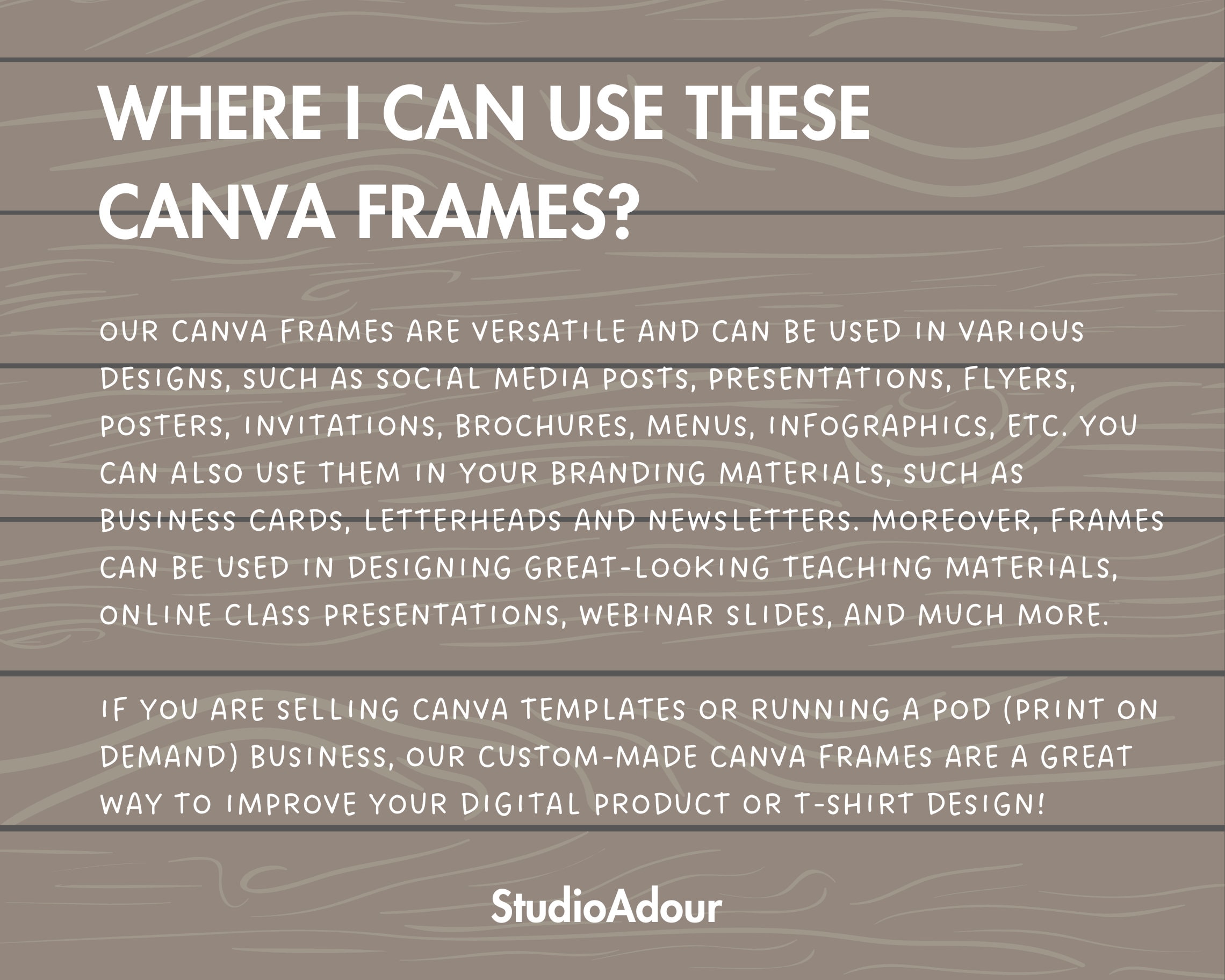 Design Your Own Farmhouse Canva Frames Bundle Farm Canva - Etsy