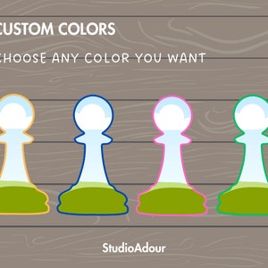 Design Your Own Chess Pieces Canva Frames, Chess Figures Canva Template ...