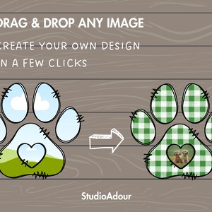 Design Your Own Doodle Paw Canva Frames, Paw Canva Template, Drag and ...