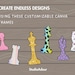 Design Your Own Chess Pieces Canva Frames, Chess Figures Canva Template ...