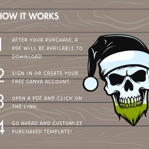 Design Your Own Skull Head on Canva, Editable Skull Canva Template ...