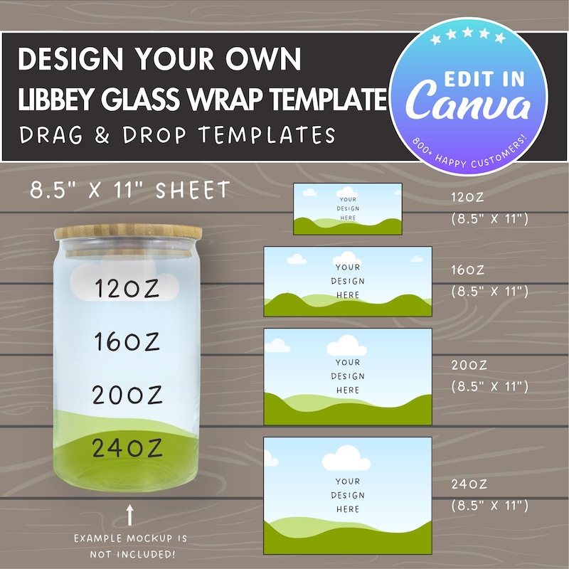 16 Oz Libby Glass Label - Etsy