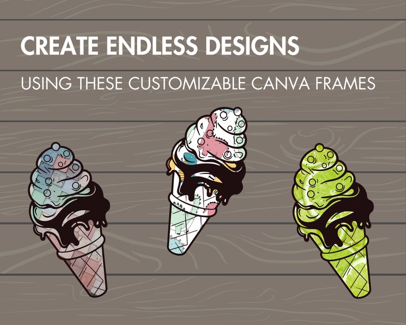 Design Your Own Ice Cream on Canva Editable Ice Cream - Etsy