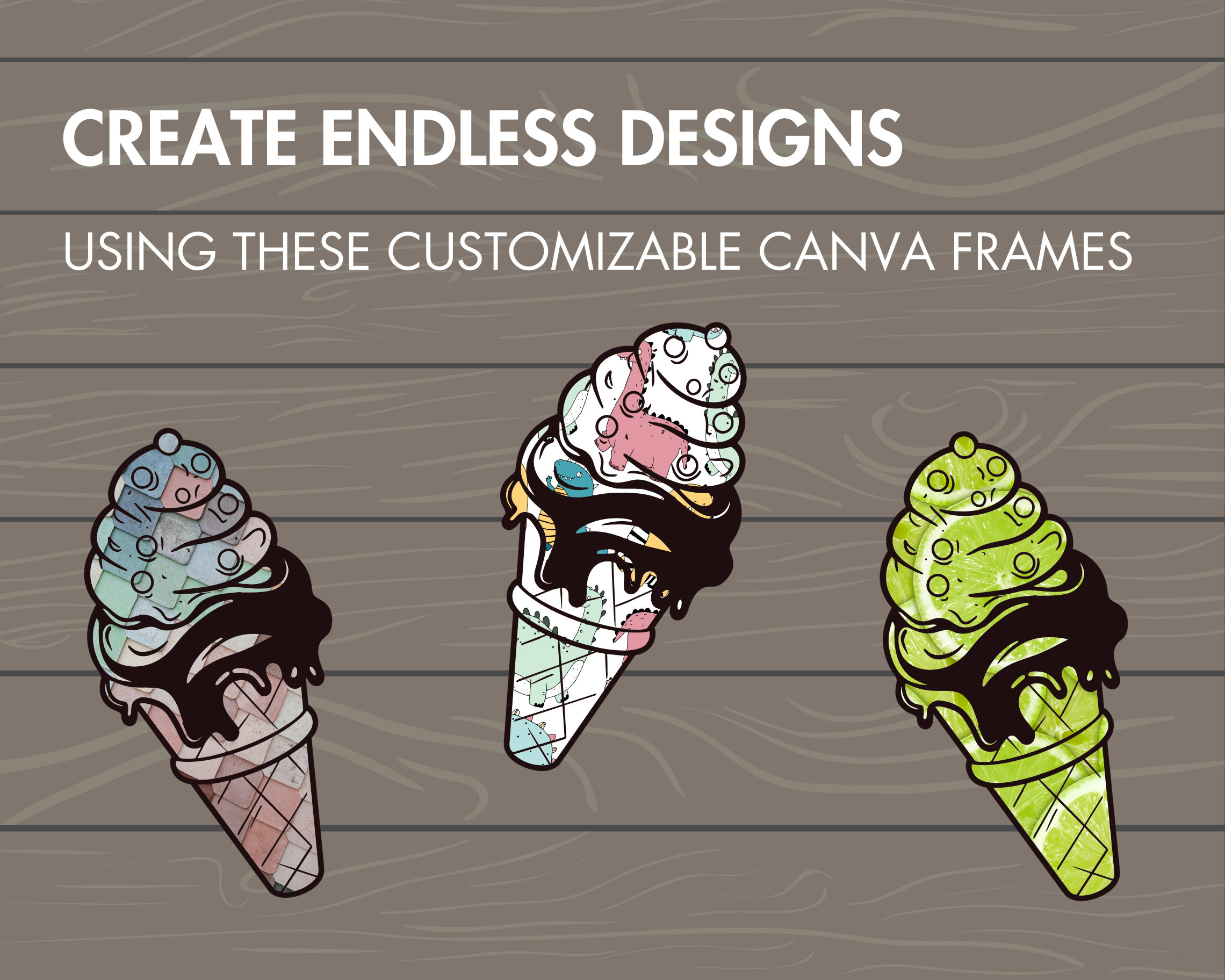 Design Your Own Ice Cream on Canva Editable Ice Cream - Etsy