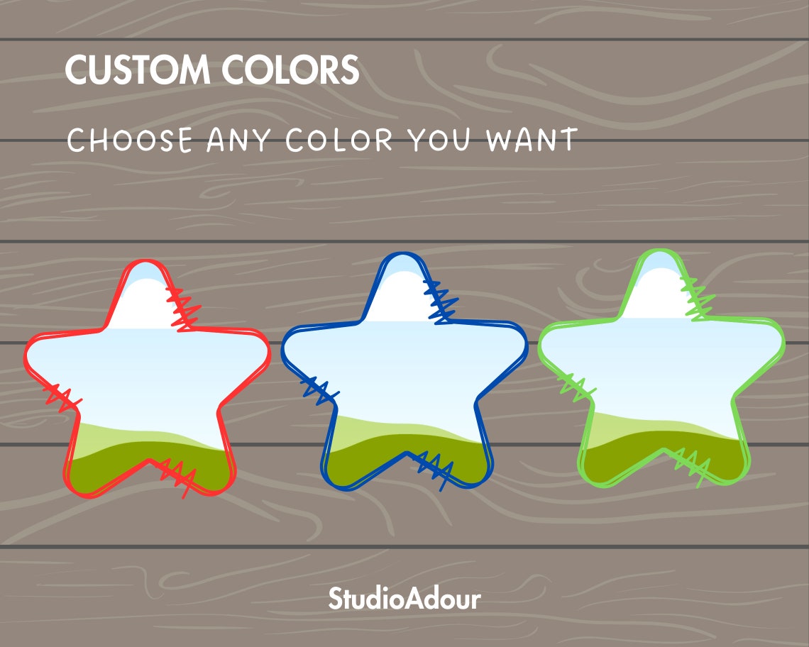 Design Your Own Doodle Starts on Canva, Star Canva Template, Drag and ...