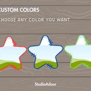 Design Your Own Doodle Starts on Canva, Star Canva Template, Drag and ...