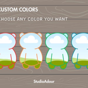 Design Your Own Teddy Bear Canva Frames, Cartoon Bear Templates, Drag ...