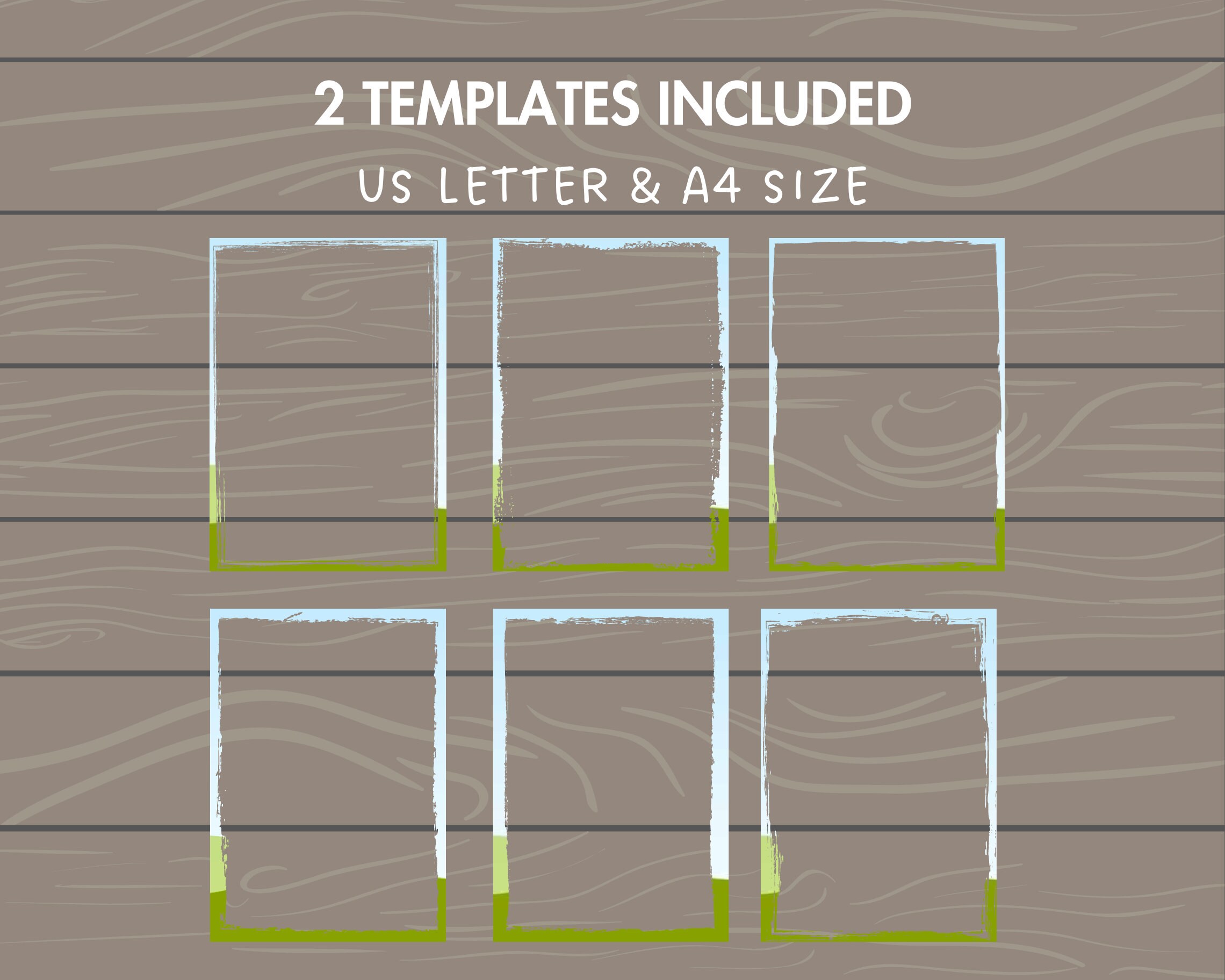 Design Your Own Grunge Edge Canva Frames, Grunge Border Canva Templates ...